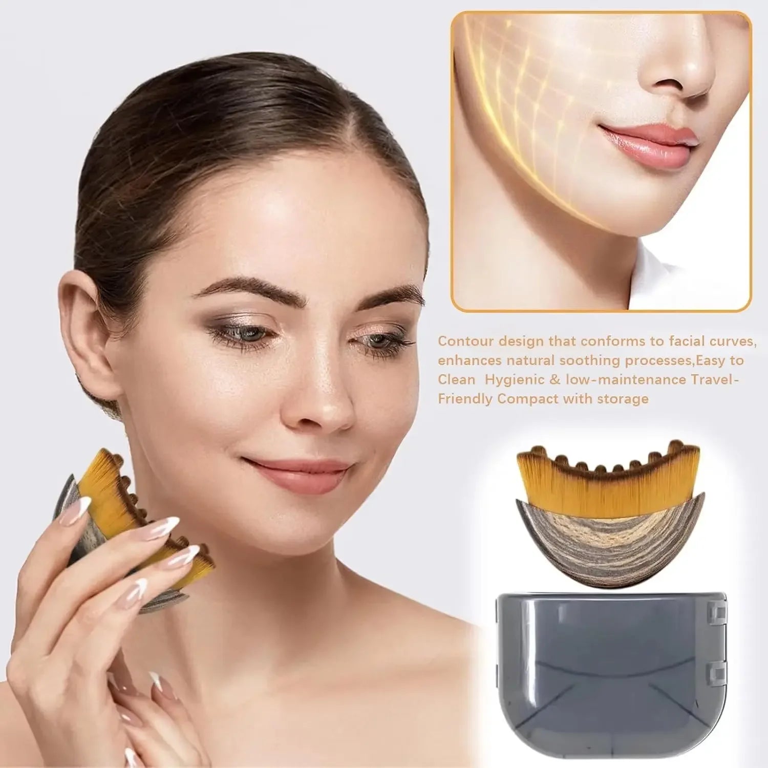 Lymphatic Contour Massage Brush – Manual Body Sculpting & Skin Care To